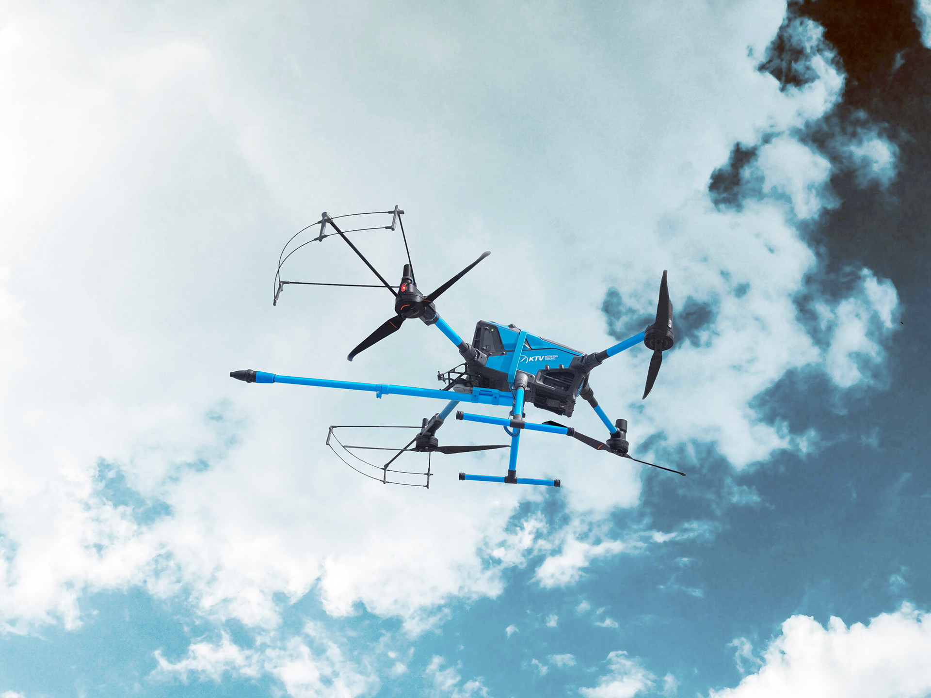 Drone based surface treatment with KTV Working Drone